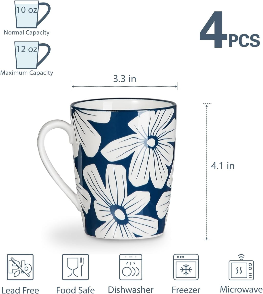 Blue and White Ceramic Mugs – Onemoreporcelain